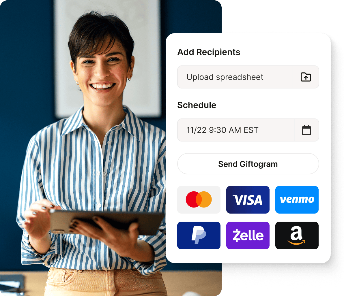 Send Bulk Prepaid Visa & Mastercard Cards - No Fees - Giftogram